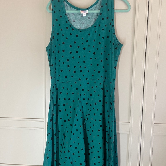 LuLaRoe | Dresses | Lularoe Nicki Dress Aline Polka Dots Dress With ...